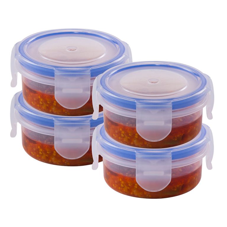 Transparent Round Plastic Container | Set of 4 - 100 ML. | Varmora