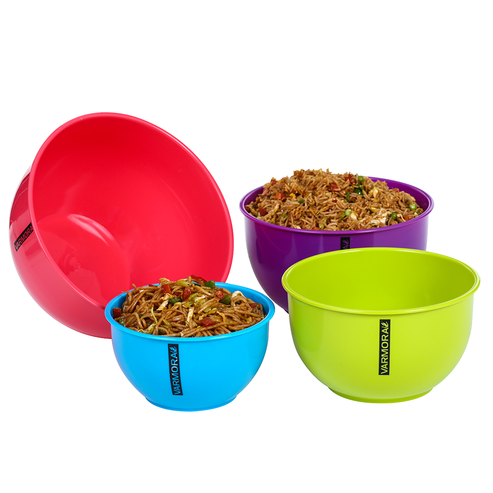 Varmora Mixing Bowl | Set of 4 | Contemporary | Time-Saving | Microwave ...